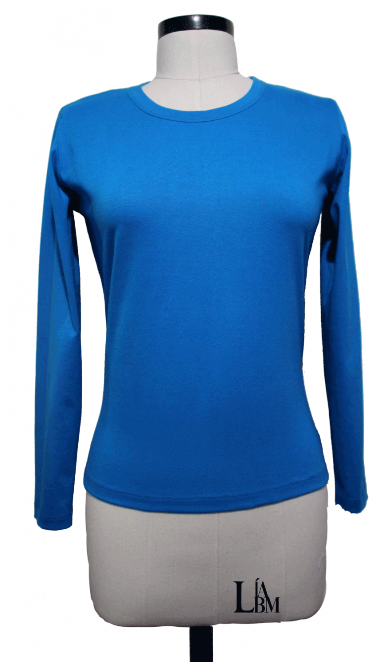 Polo Básico Turquesa Semi Entallado en Algodón Jersey - LIABM